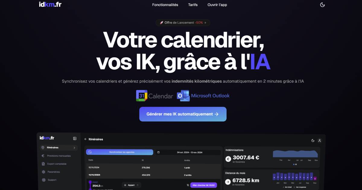 IDKM - Calculs automatiques d'indemnités kilométriques grâce à l'IA